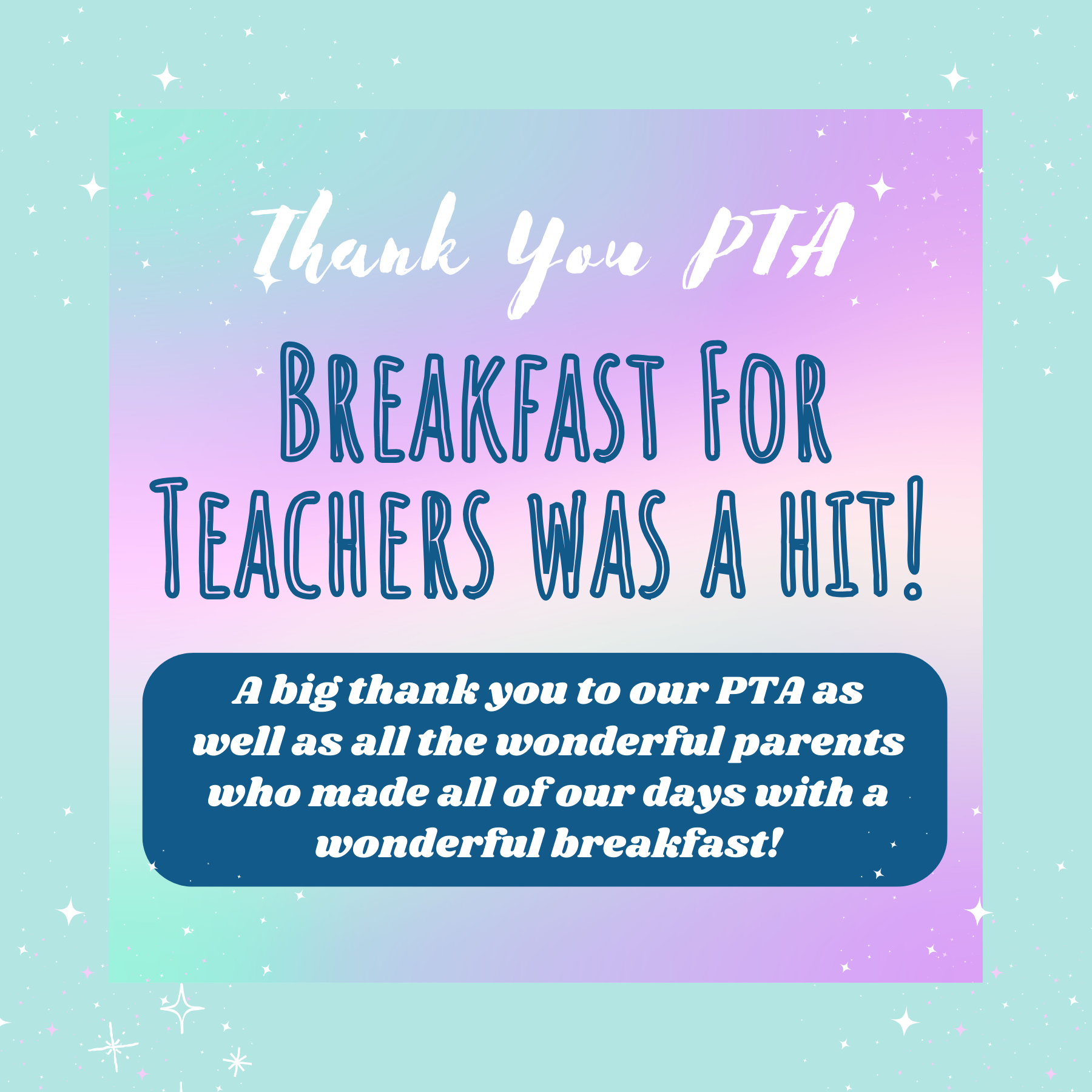 Thank you PTA, You Made Our Day | Leander ISD News