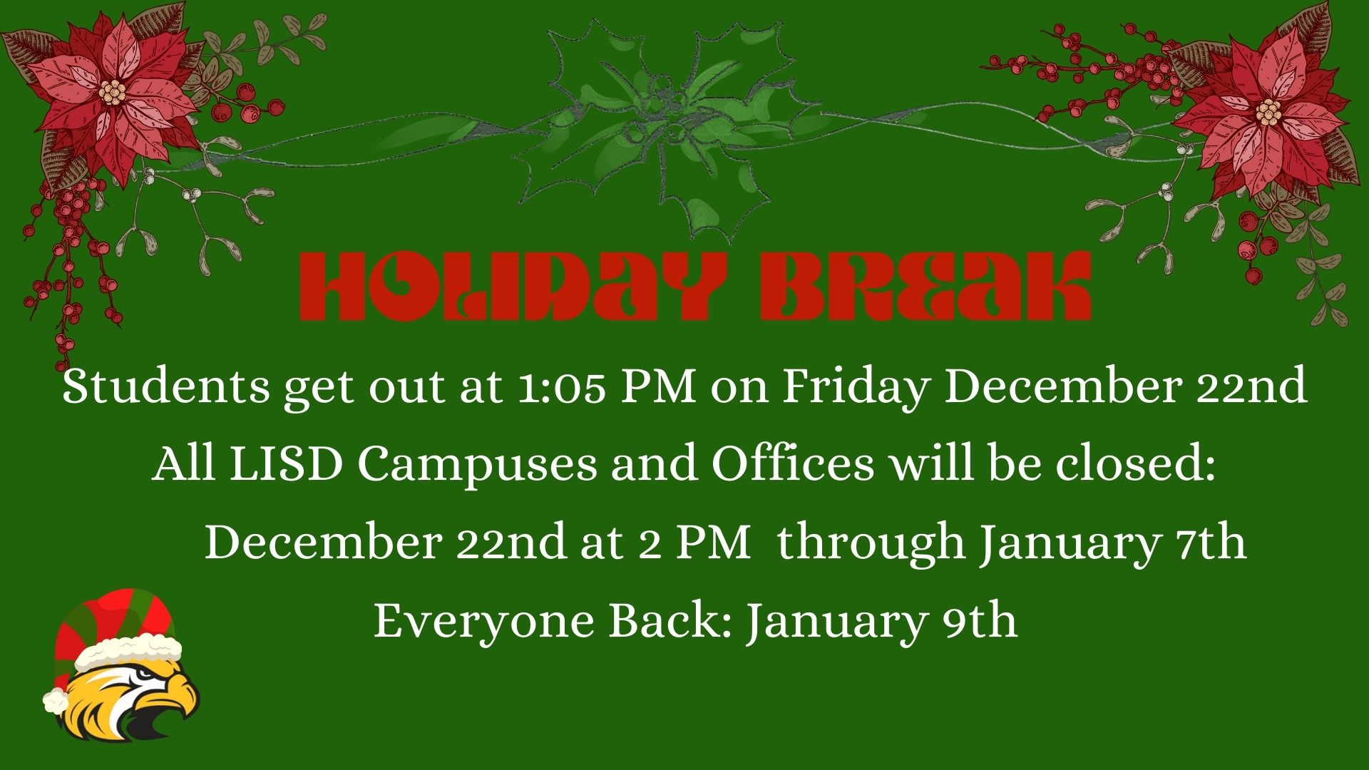 Winter Break Closed Campus | Leander ISD News