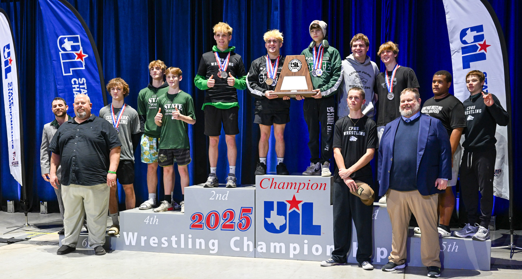 Reilly Repeat Leads Cedar Park HS to 2nd Place at State Wrestling Tournament | Leander ISD News